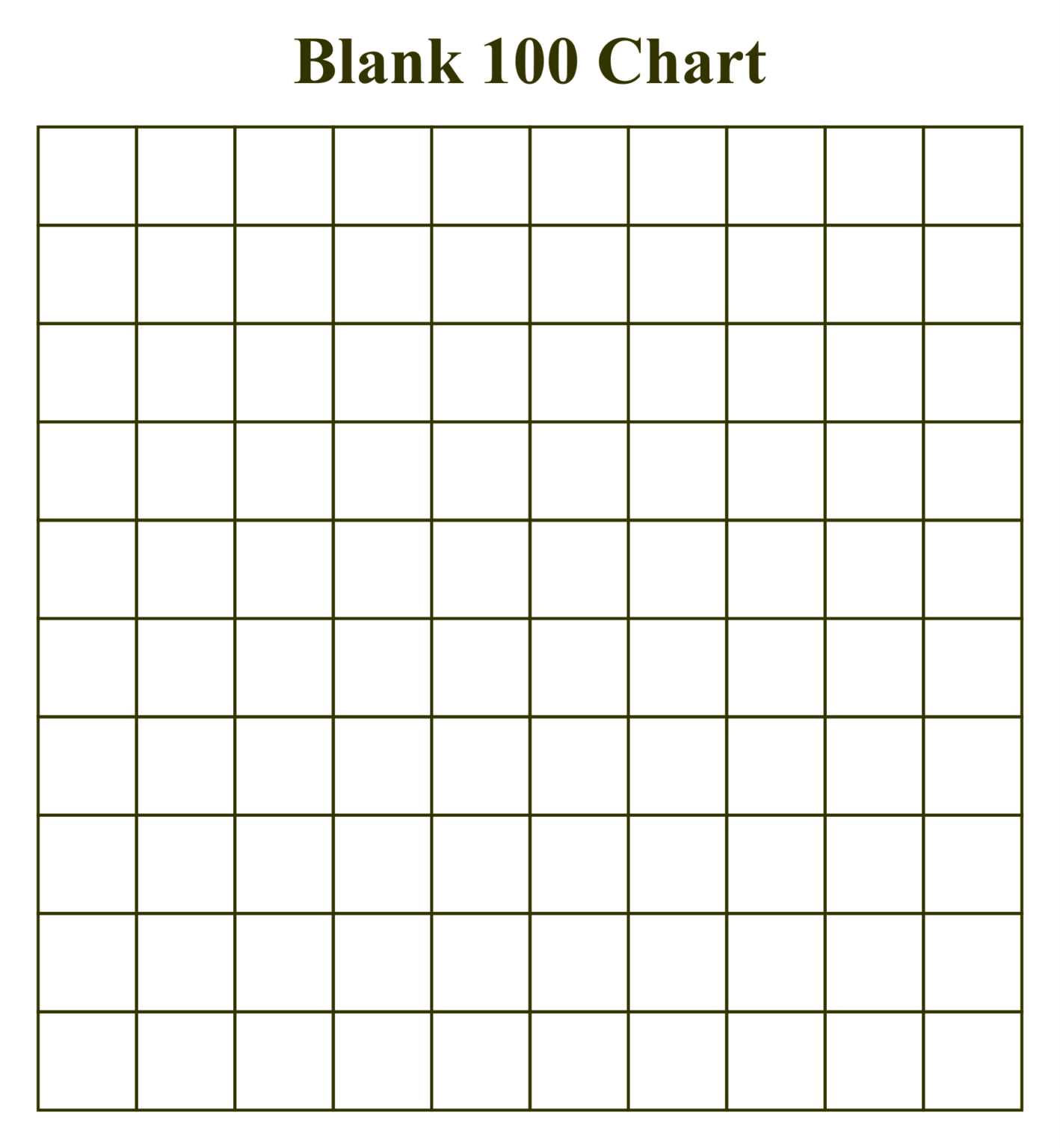 Blank 100 Chart Printable Pdf - We Love Printables