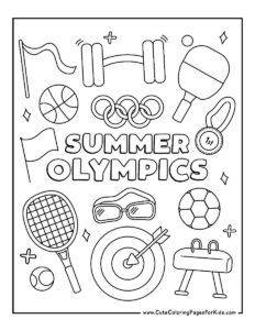 Printable Summer Olympic Coloring Pages - We Love Printables