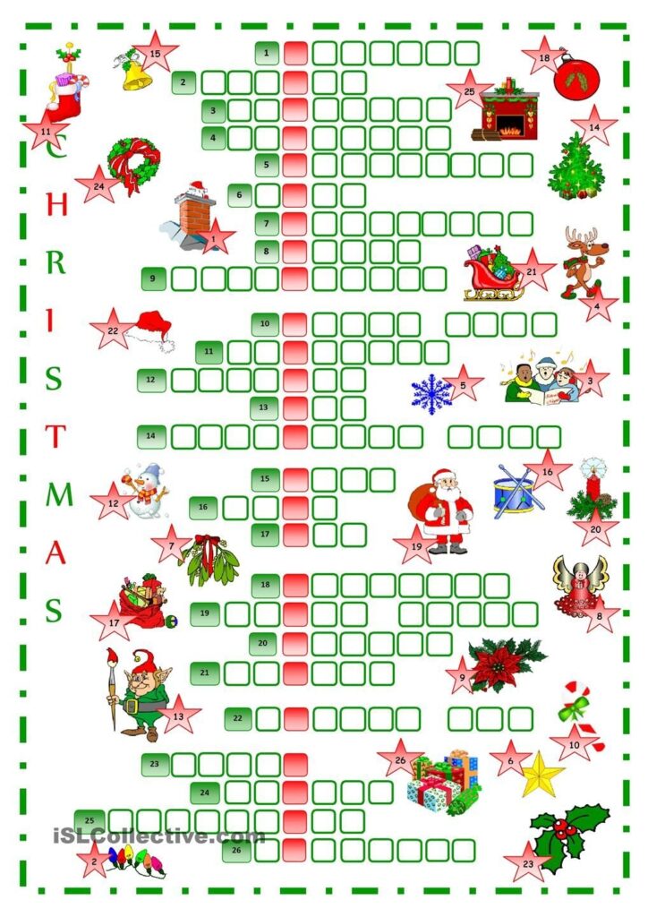 Christmas Crossword Puzzle Printable We Love Printables