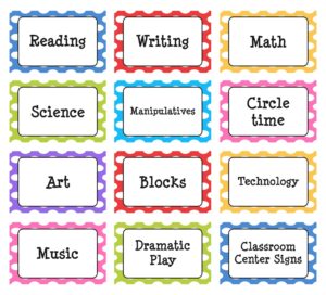 Preschool Center Signs Free Printable Pdf - We Love Printables