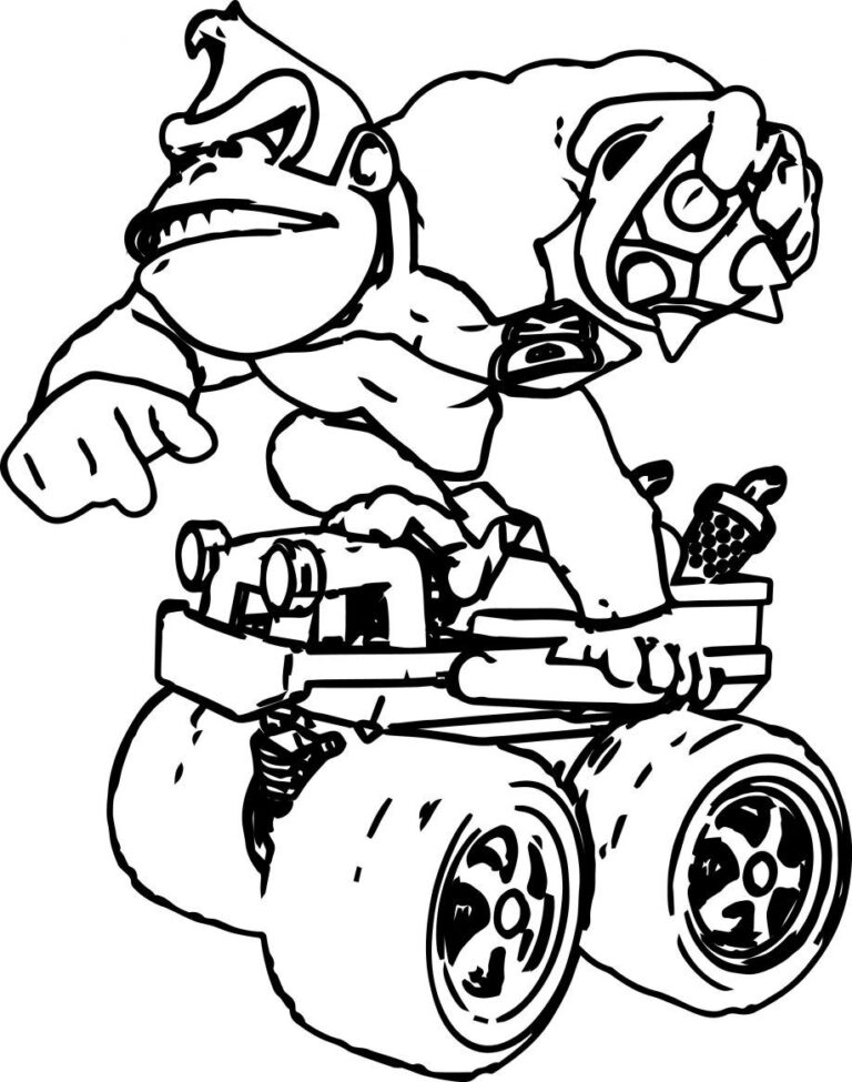 Donkey Kong Printable Coloring Pages - We Love Printables