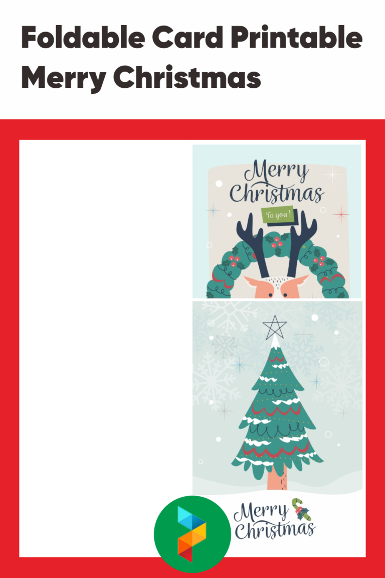 Foldable Christmas Cards Printable - We Love Printables