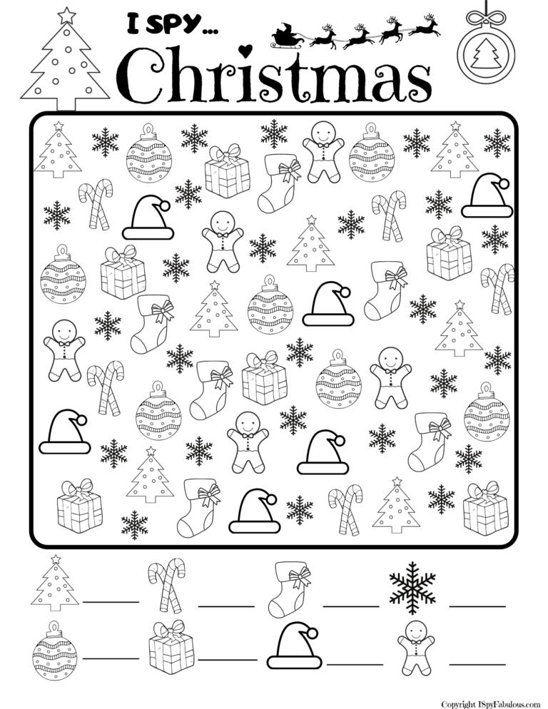 Christmas I Spy Printable - We Love Printables