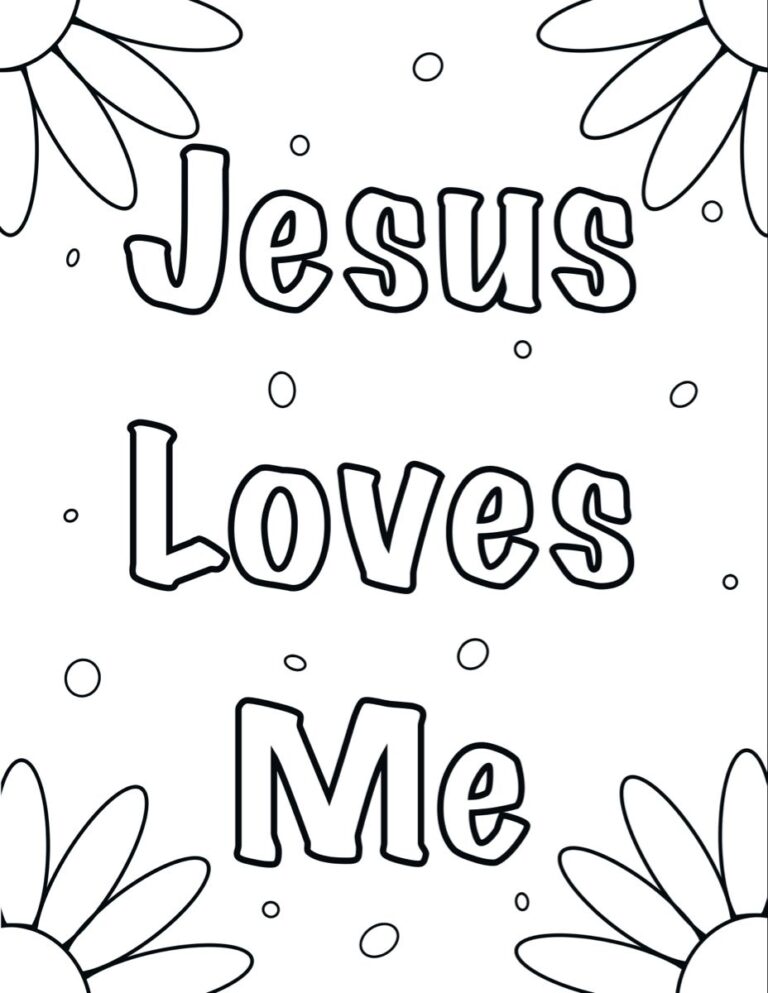Jesus Loves Me Coloring Pages Printables - We Love Printables
