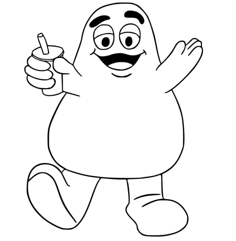 Grimace Coloring Page Printable - We Love Printables