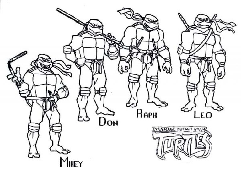 Teenage Mutant Ninja Turtles Coloring Pages Free Printable - We Love ...