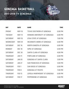 Gonzaga Men'S Basketball Schedule Printable - We Love Printables