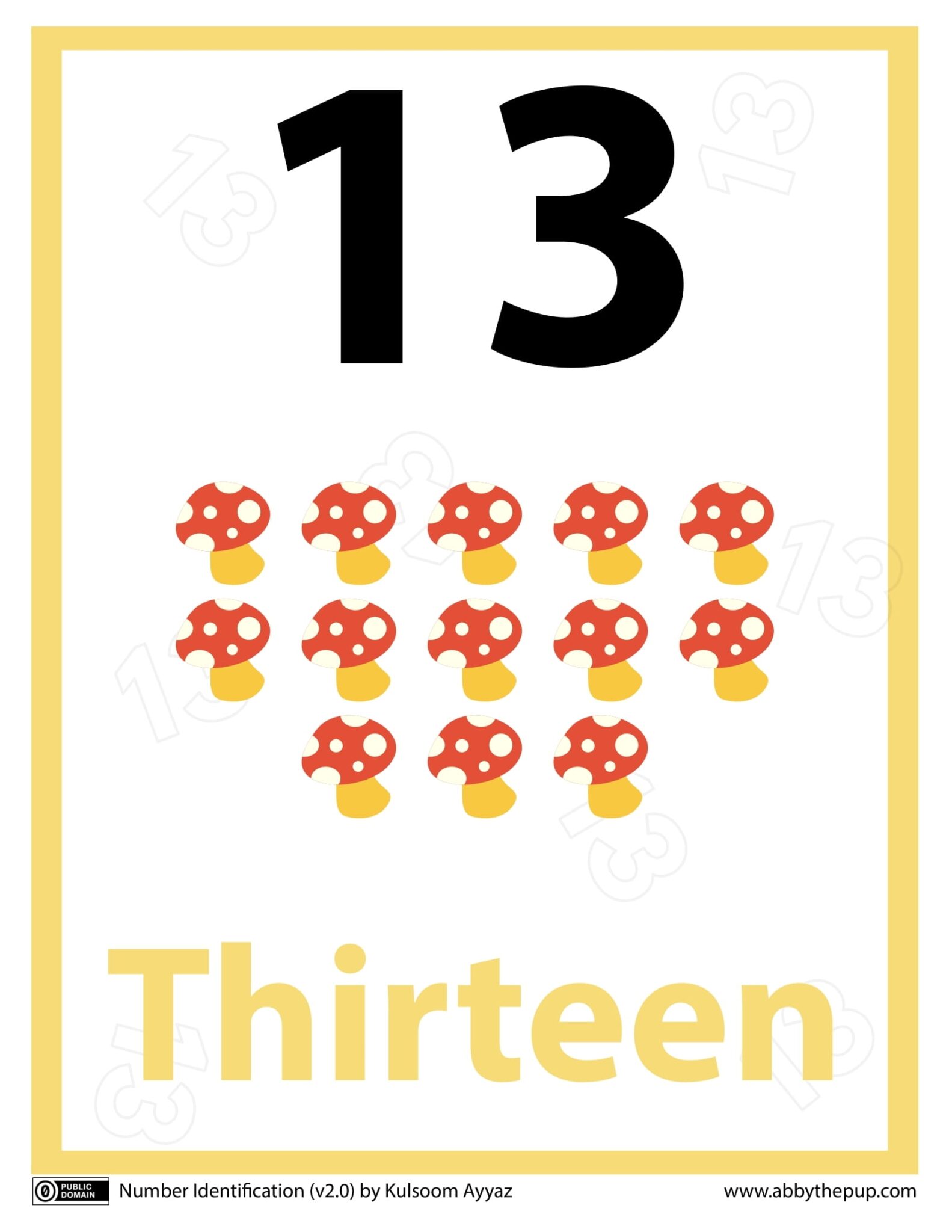 Printable Number 13 Craft Preschool - We Love Printables