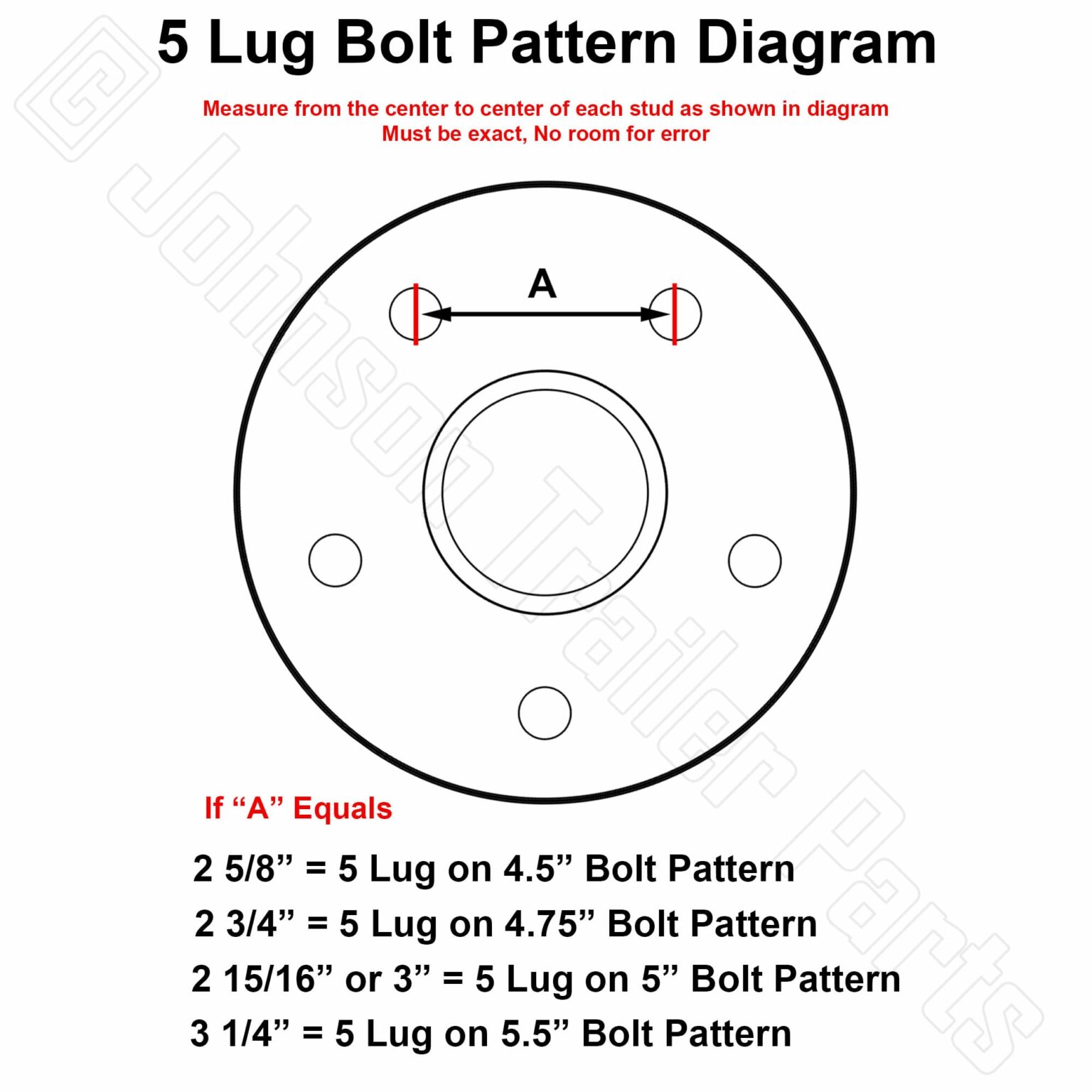 Printable 5 Lug Bolt Pattern Chart - We Love Printables