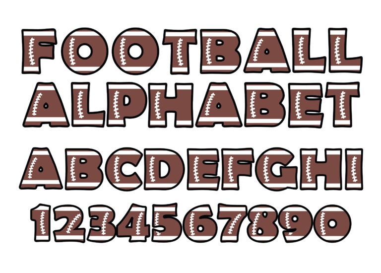 Free Printable Football Letters - We Love Printables