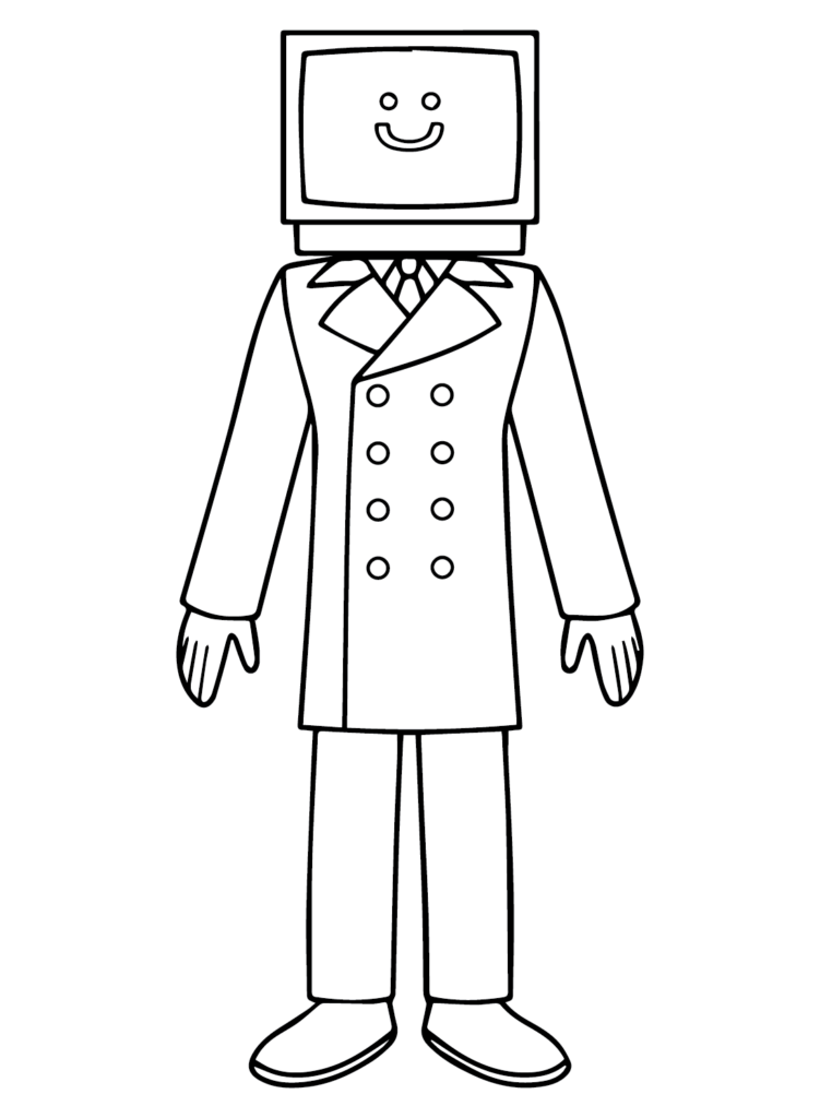 Tv Man Coloring Page Printable - We Love Printables